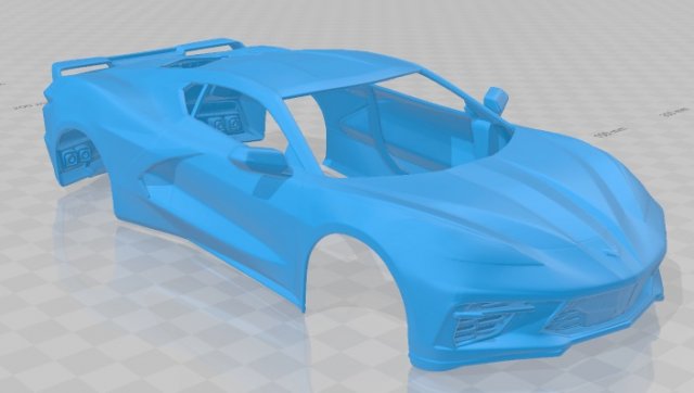 corvette c8 stingray 2020 printable body car 3D Print Model in ...