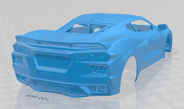 corvette c8 stingray 2020 printable body car 3D Print Model in ...