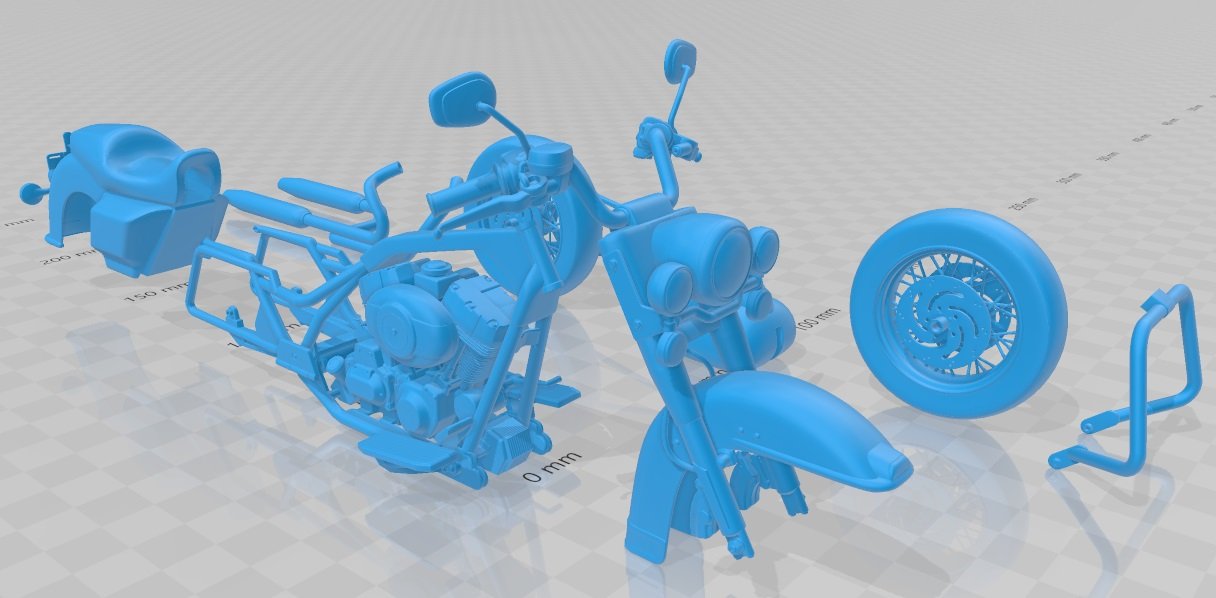 harley davidson road king classic 2011 printable motorcycle 3D Print ...