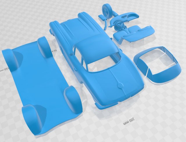 corvette 1962 printable car 3D Print Model in Automotive 3DExport