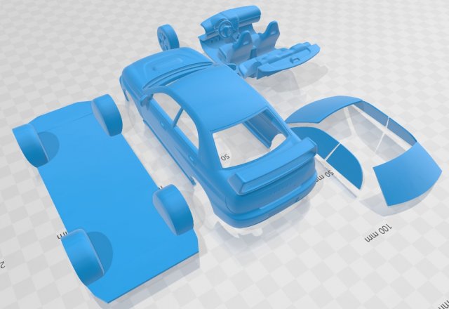 subaru impreza sti 2001 printable car 3D Print Model in Automotive 3DExport