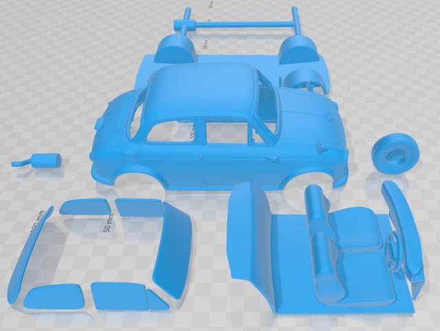 mitsubishi colt 500 1960 printable car 3D Print Model in Automotive ...