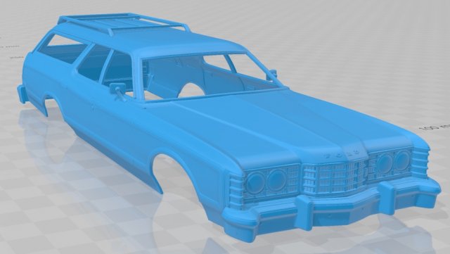 galaxie station wagon 1973 printable body car 3D Print Model in ...