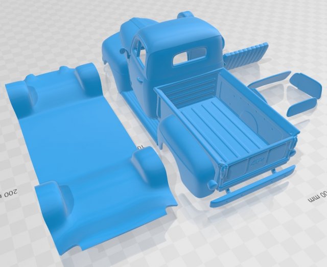 F 1 pickup 1948 printable van 3D Print Model in Automotive 3DExport