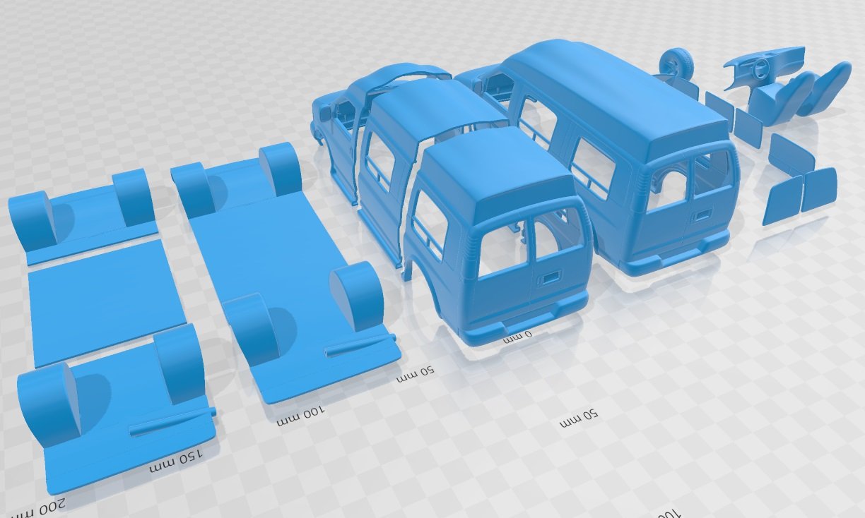 gmc savana cargo van yf7 upfitter 1997 printable van 3D Print Models in ...