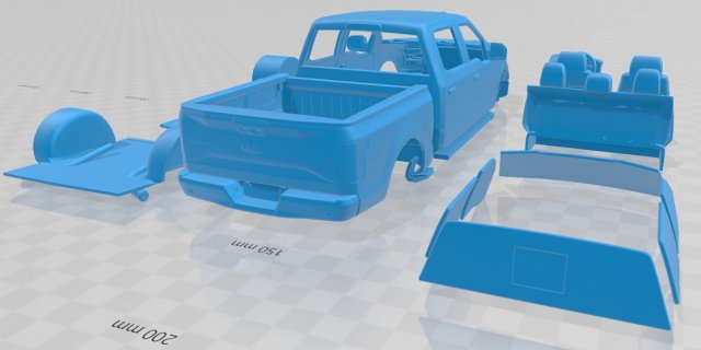 f 150 super crew cab xlt 2014 printable car 3D Print Model in ...