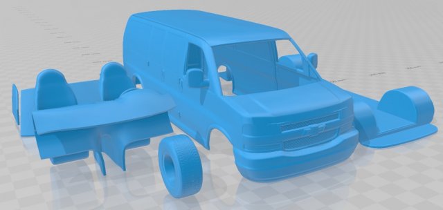 chevrolet express 2011 printable van 3D Print Model in Automotive 3DExport