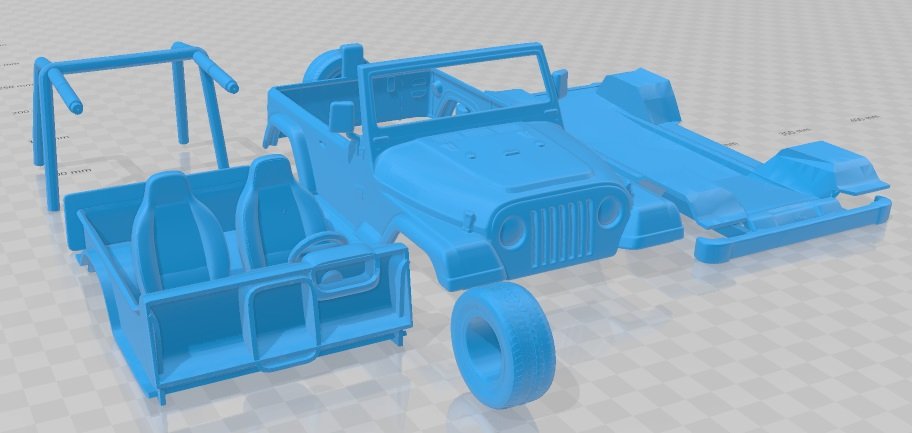 jeep wrangler tj 1997 printable car 3D Print Models in Automotive 3DExport