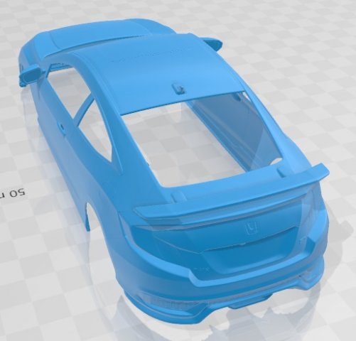honda civic si coupe 2020 printable body car 3D Print Model in ...