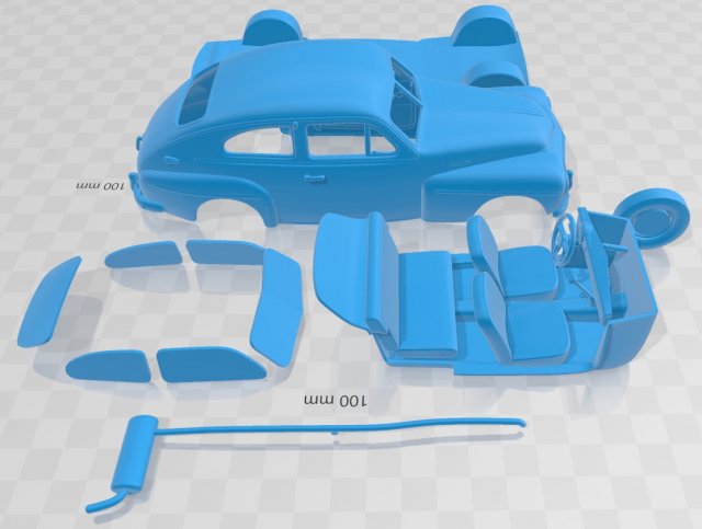 Volvo PV 444 Printable Car 3D Print Model in Automotive 3DExport