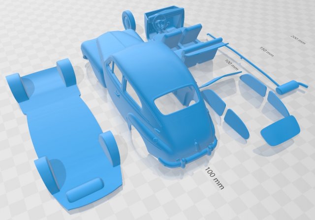 Volvo PV 444 Printable Car 3D Print Model in Automotive 3DExport