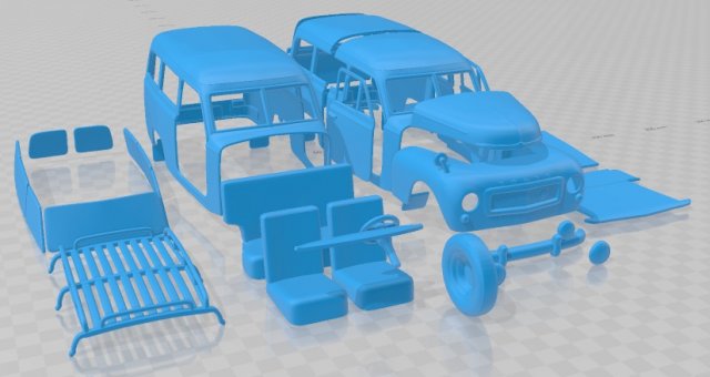 Volvo PV445 PH Duett 1958 Printable Car 3D Print Model in Automotive ...