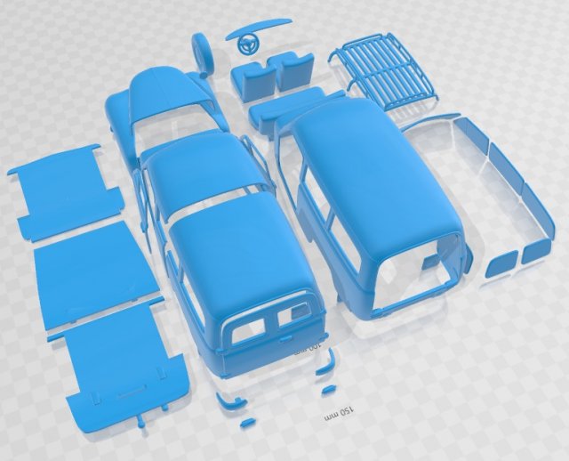 Volvo PV445 PH Duett 1958 Printable Car 3D Print Model in Automotive ...