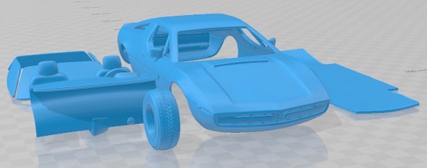 Maserati Merak 1972 Printable Car 3D Print Model in Automotive 3DExport