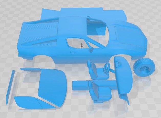 Maserati Merak 1972 Printable Car 3D Print Model in Automotive 3DExport