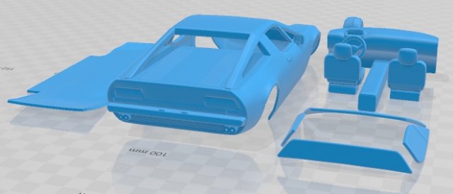 Maserati Merak 1972 Printable Car 3D Print Model in Automotive 3DExport