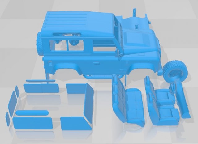Land Rover Defender Works V8 Printable Car 3D Print Model in Automotive ...