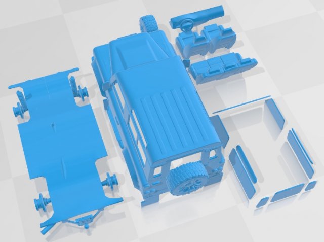 Land Rover Defender Works V8 Printable Car 3D Print Model in Automotive ...