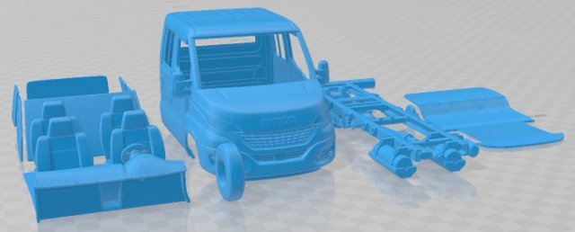 Iveco Daily Crew Cab l3 2020 Printable Truck 3D Print Model in ...