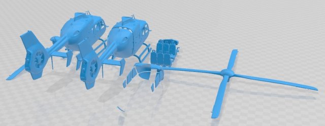 Adac Eurocopter EC135 Printable Helicopter 3D Print Model in Automotive ...