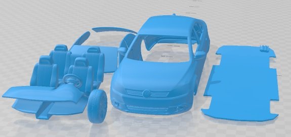Volkswagen Jetta 2011 Printable Car 3D Print Models in Automotive 3DExport