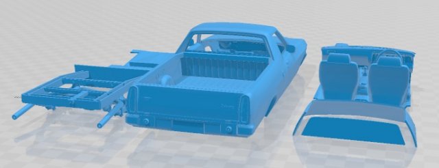 Holden HQ Sandman UTE 1974 Printable Car 3D Print Model in Automotive ...