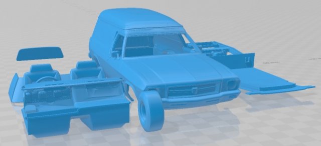 Holden HQ Sandman 1974 Printable Car 3D Print Model in Automotive 3DExport