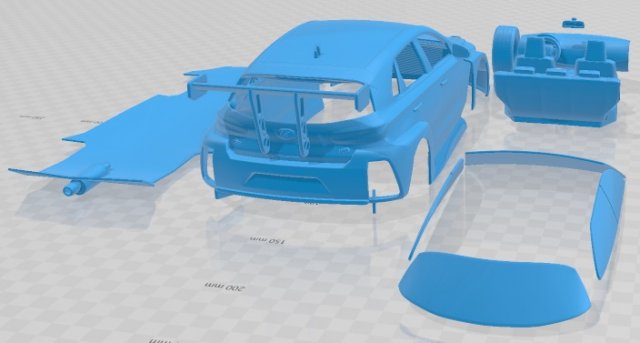 Hyundai i30 N TCR 2020 Printable Car 3D-Druckmodell in Automobil 3DExport