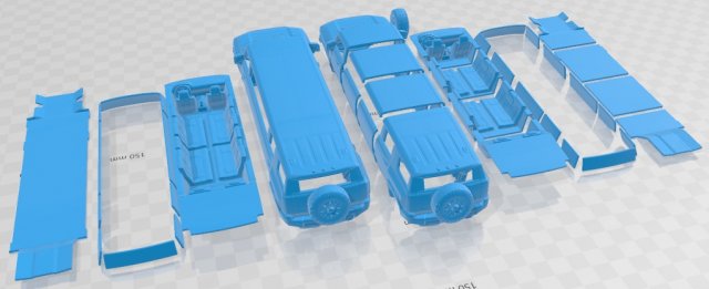 Hummer EV SUV Limousine Printable Car 3D Print Model in Automotive 3DExport