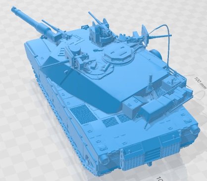 M1A2 Abrams Printable Tank Modelo de impresión 3D in Automotor 3DExport