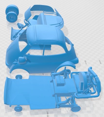 Isetta 300 Race Printable Car 3D Print Model in Automotive 3DExport