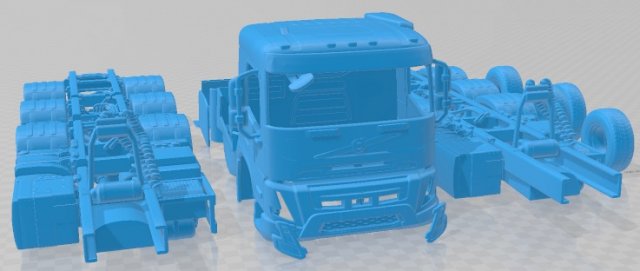 Volvo FMX Day Cab Chassis Truck 4 axle 2020 Printable 3D Print Model in ...