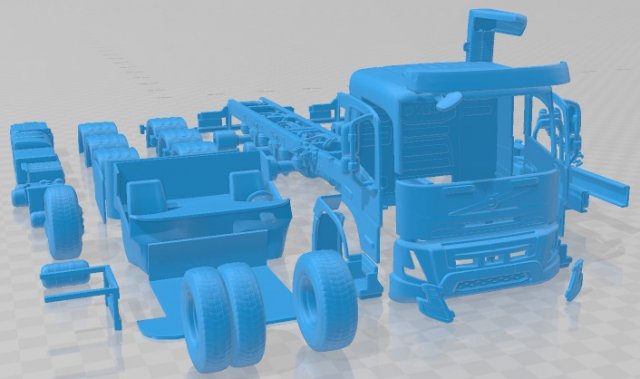 Volvo FMX Day Cab Chassis Truck 4 axle 2020 Printable 3D Print Model in ...