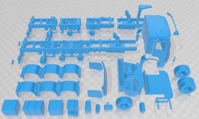 Volvo FMX Day Cab Chassis Truck 4 axle 2020 Printable 3D Print Model in ...