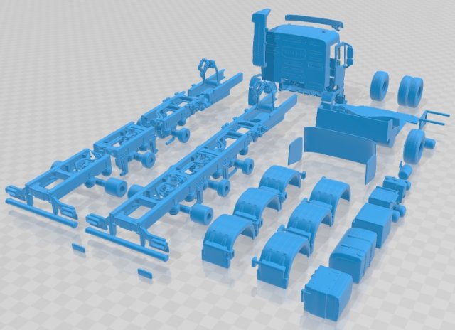 Volvo FMX Day Cab Chassis Truck 4 axle 2020 Printable 3D Print Model in ...