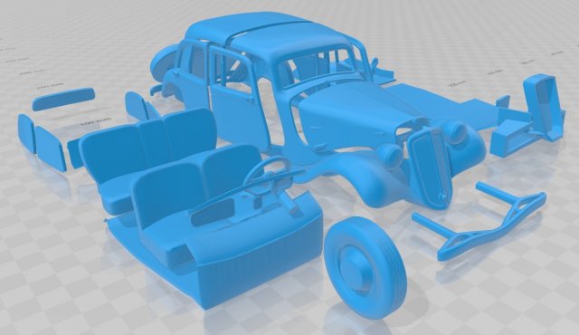 Citroen Traction Avant 1939 Printable Car 3D Print Model in Automotive ...