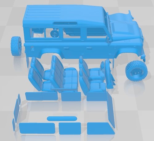 Land Rover Defender Works V8 4 Door 2018 Printable Car 3D Print Model ...