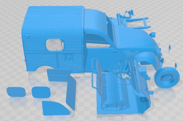 Citroen 2CV AZU Van Printable 3D Print Model in Automotive 3DExport