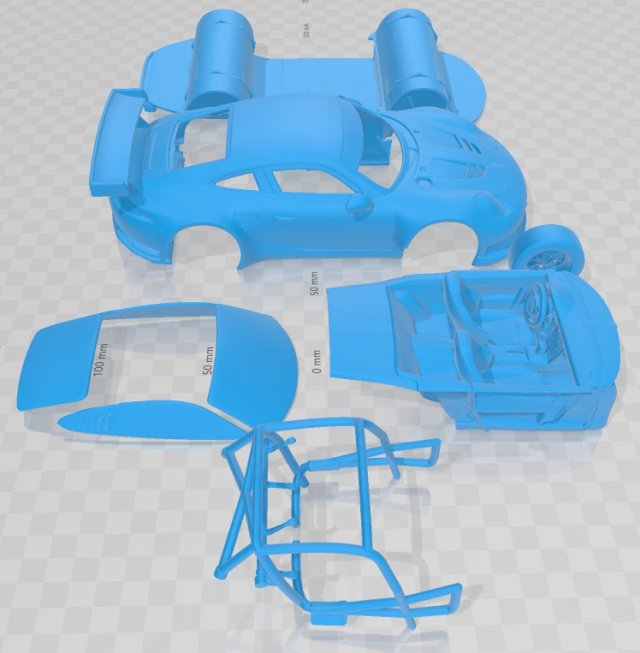 Porsche 911 Carrera 991 RSR 2013 Printable Car 3D Print Model in ...