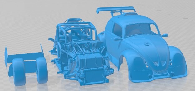 Volkswagen Fun Cup Printable Car 3D Print Model in Automotive 3DExport