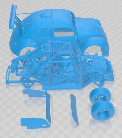 Volkswagen Fun Cup Printable Car 3D Print Model in Automotive 3DExport