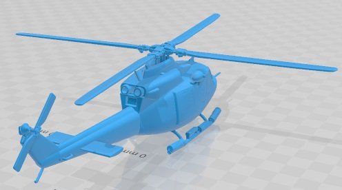 Bell 412 Police Copter Printable Helicopter 3D Print Model in ...