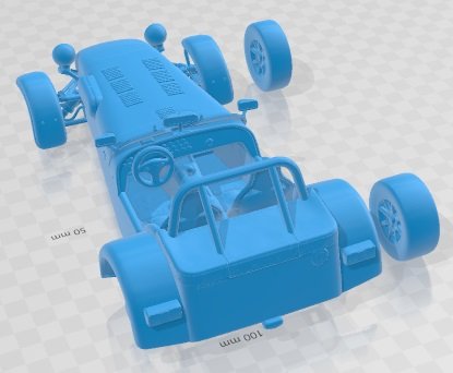 Caterham 7 Superlight R500 Printable Car 3D Print Model in Automotive ...