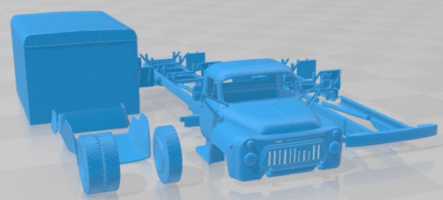 Gaz 52 Printable Truck 3D Print Model in Automotive 3DExport