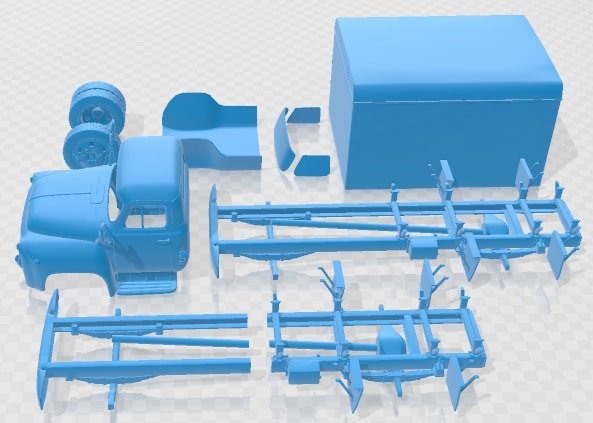 Gaz 52 Printable Truck 3D Print Model in Automotive 3DExport