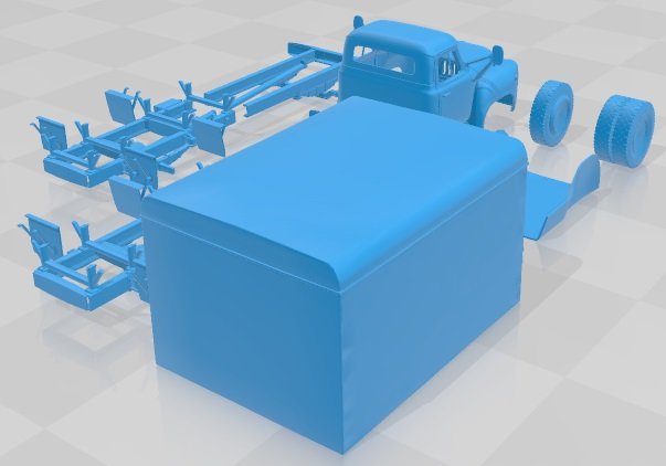 Gaz 52 Printable Truck 3D Print Model in Automotive 3DExport