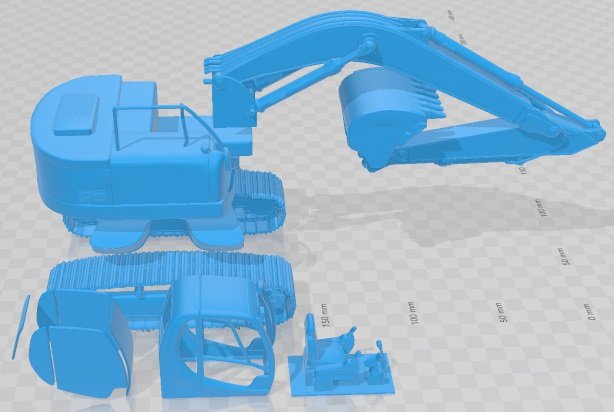 JCB Excavator Printable 3D Print Model in Automotive 3DExport