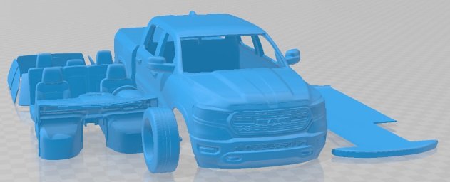 Dodge RAM 1500 Limited 2019 Printable Car 3D Print Model in Automotive ...