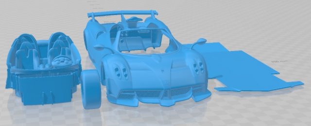 Pagani Huayra Tricolore 2021 Printable Car 3D Print Model in Automotive ...
