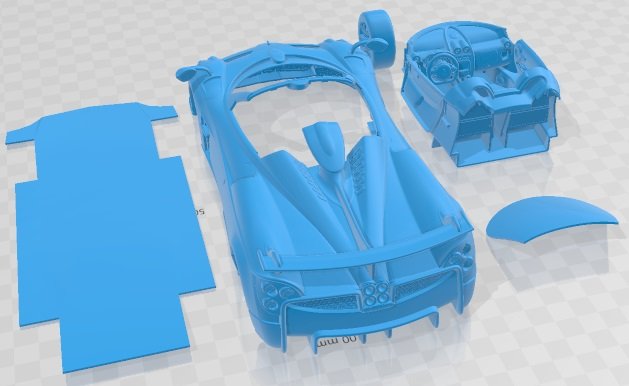 Pagani Huayra Tricolore 2021 Printable Car 3D Print Model in Automotive ...